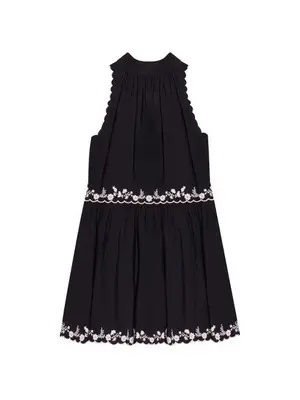 RO&ZO Embroidered Scallop Short Dress