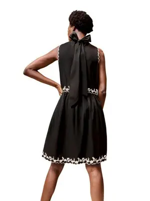 RO&ZO Embroidered Scallop Short Dress