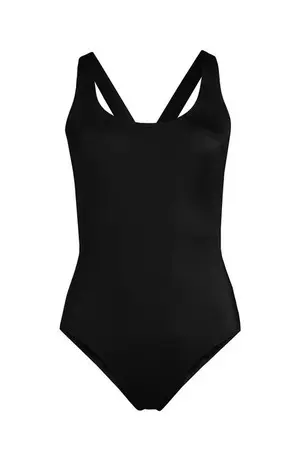 LANDS' END Tugless X-back One Piece Swimsuit - Black