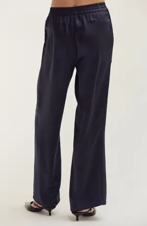 CRESCENT Crushed Satin Pull-on Pants