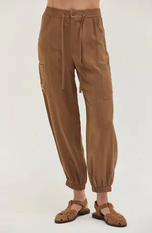 CRESCENT Lightweight Cargo Jogger Pants - Brown