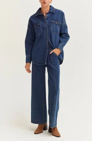 CRESCENT High-rise Flare Denim Pants