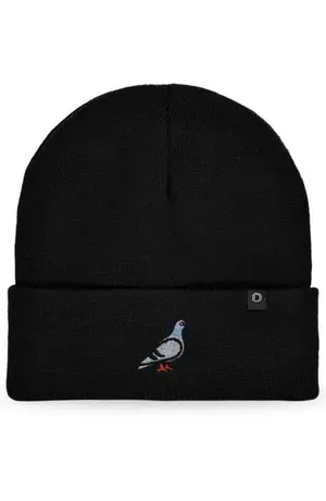 DALIX Pigeon Beanie Cap - Black