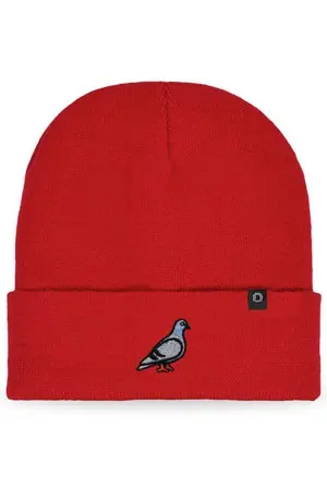 DALIX Pigeon Beanie Cap - Red