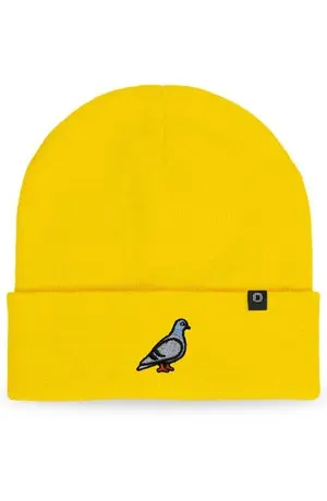 DALIX Pigeon Beanie Cap - Yellow