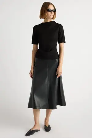 Modern Citizen Harley A-line Vegan Leather Skirt