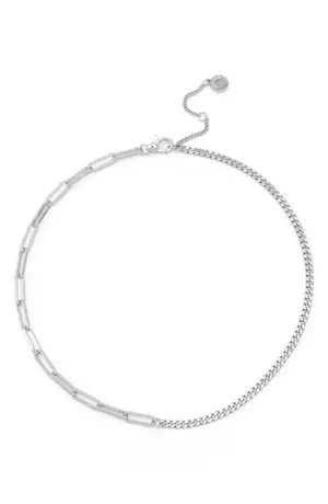 ALLSAINTS Mix Chain Necklace - Rhodium
