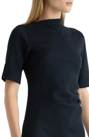 Modern Citizen Evie Ribbed Knit Dress - Navy