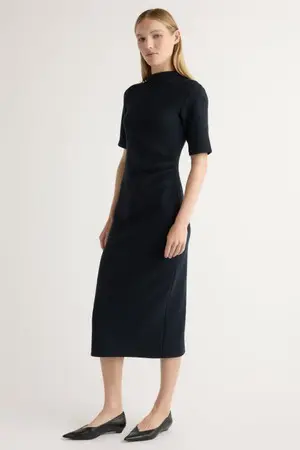 Modern Citizen Evie Ribbed Knit Dress - Navy