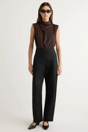 Modern Citizen Allegra Gathered-neck Sleeveless Blouse - Plum