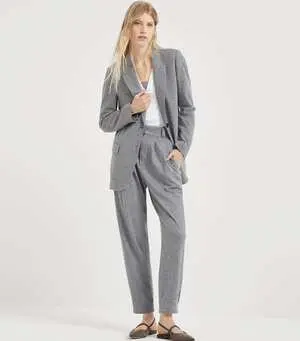 Brunello Cucinelli Cashmere Jersey Notched Lapel Blazer