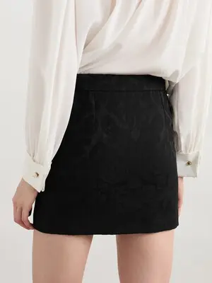 Chloé Wool-blend Jacquard Mini Skirt