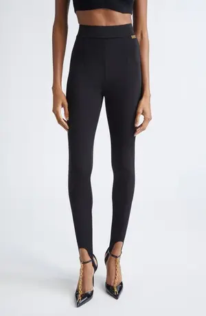 Balmain Zip Jersey Stirrup Leggings