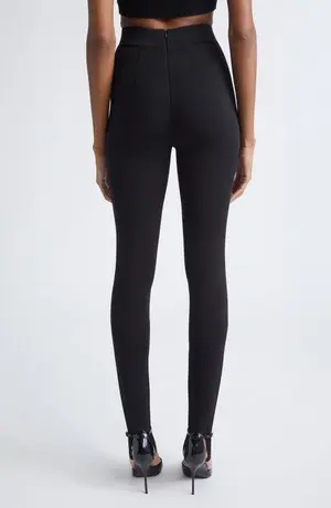 Balmain Zip Jersey Stirrup Leggings
