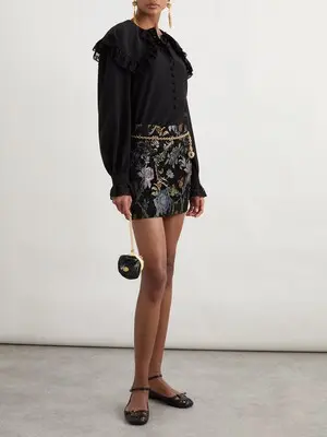 Chloé Floral-brocade Mini Skirt