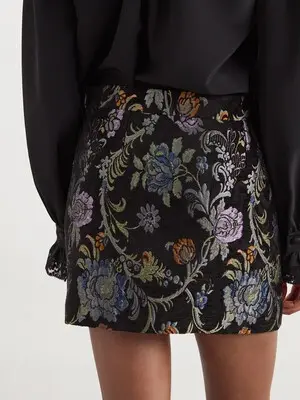 Chloé Floral-brocade Mini Skirt