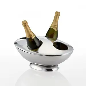 LUNARES 4 Bottle Champagne Holder - Silver
