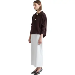Almina Concept Polo Wool Sweater - Dark Brown