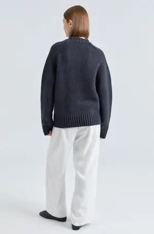 Almina Concept Knit Wool Crewneck Sweater