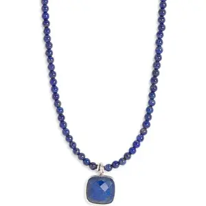 Caputo & Co Pendant Necklace - Lapis Lazuli