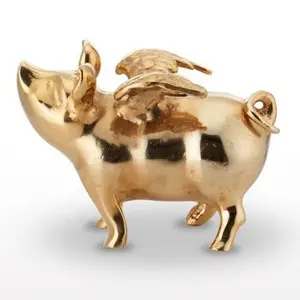 LUNARES Flying Pig Bank - Gold