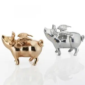 LUNARES Flying Pig Bank - Gold