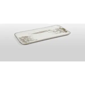 LUNARES Dansbury Rectangle Tray - Silver