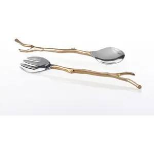 LUNARES Manzanita Serving Set - Gold