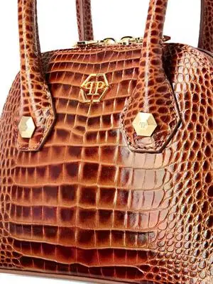 Philipp Plein Small Majestic Cocco Top Handle Bag