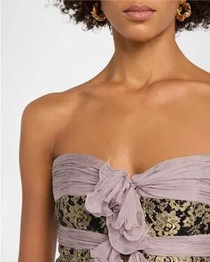 Valentino Garavani CHIFFON TOP Grey