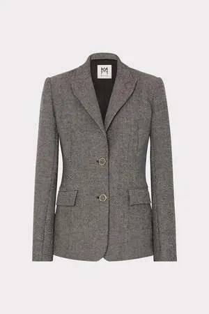 MILLY Palmer Tweed Blazer