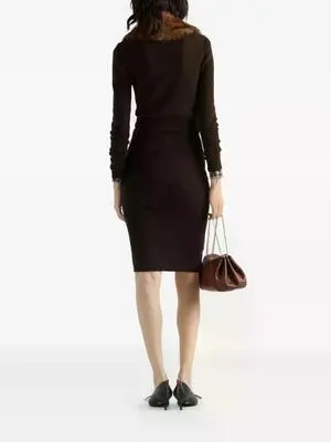 Prada Diamond-pattern Midi Skirt