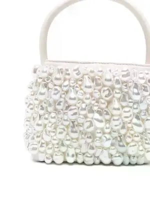 Cult Gaia Solene Pearl-embellished Top Handle Bag