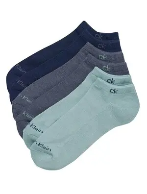 Calvin Klein Basic Cushion No Show Socks 6-pack - Blue Assorted