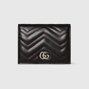 Gucci Gg Marmont Card Case Wallet - Black