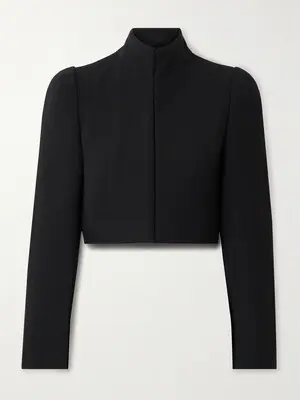 Alaïa Cropped Twill Jacket - Black