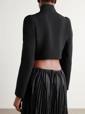 Alaïa Cropped Twill Jacket - Black