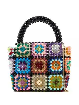 BAD AT MATH Beaded Patchwork Bag