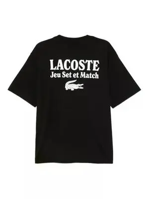 Lacoste Logo-embroidered T-shirt - Black
