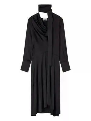 GANNI Cowl-neck Scarf Midi Dress