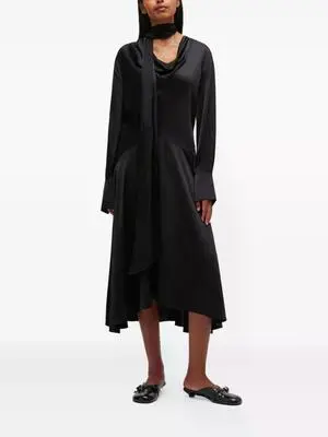 GANNI Cowl-neck Scarf Midi Dress