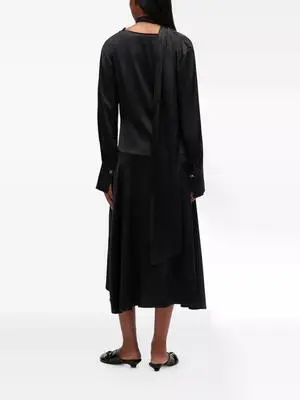 GANNI Cowl-neck Scarf Midi Dress