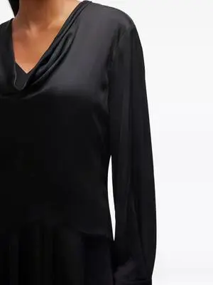 GANNI Cowl-neck Scarf Midi Dress