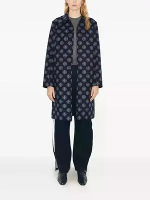Tory Burch Monogram Jacquard Wool Coat