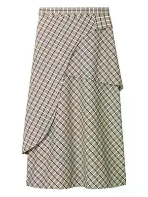 Tory Burch Windowpane Wrap Skirt