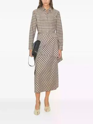 Tory Burch Windowpane Wrap Skirt