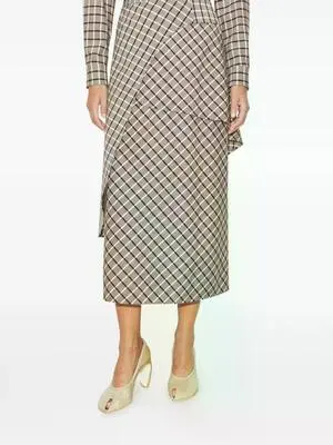 Tory Burch Windowpane Wrap Skirt
