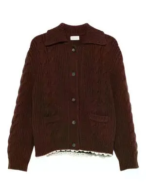 Magda Butrym Cable-knit Collared Cardigan