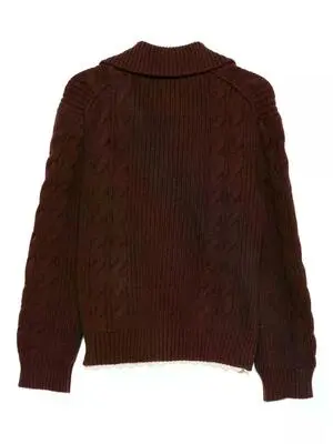 Magda Butrym Cable-knit Collared Cardigan