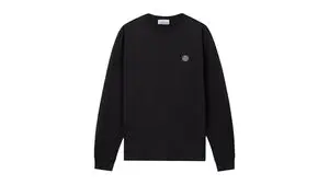 Stone Island 2100028 60/2 Cotton Jersey Slim Fit Long Sleeve T-shirt - Black